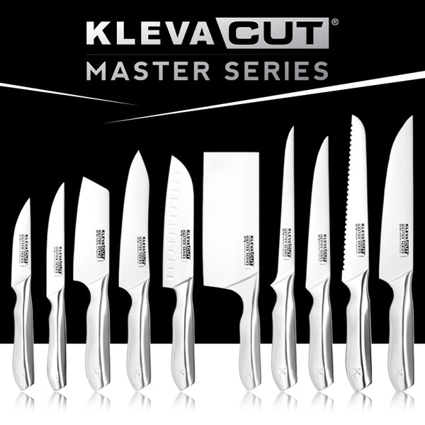 KlevaCut® Master Series Set 10pc Complete Professional Chef Knife Set ...