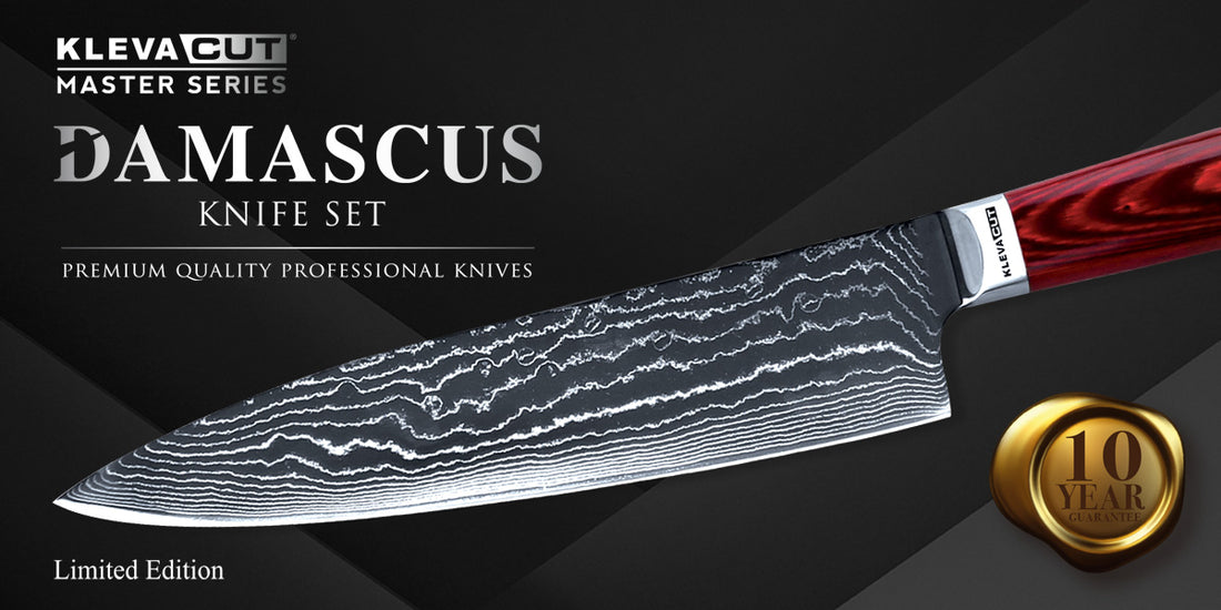 Professional 67 Layer Damascus Steel 4pc Chef Knife Set - Kleva Range ...