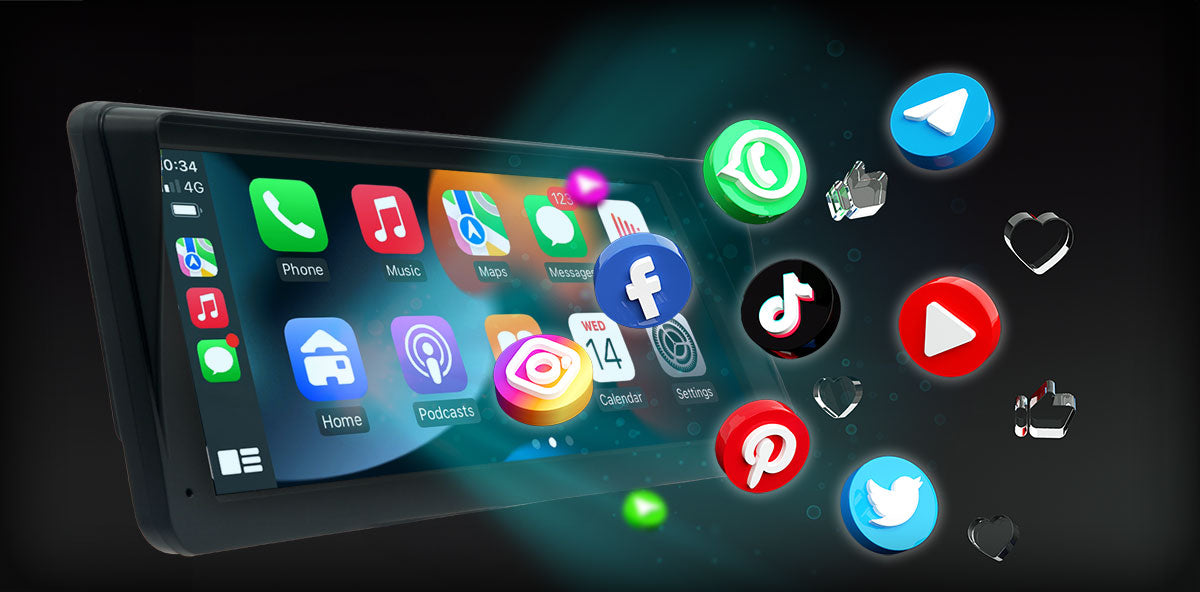 Kleva SmartPlay XL 10" HD Universal Touchscreen - Apple CarPlay Androi ...