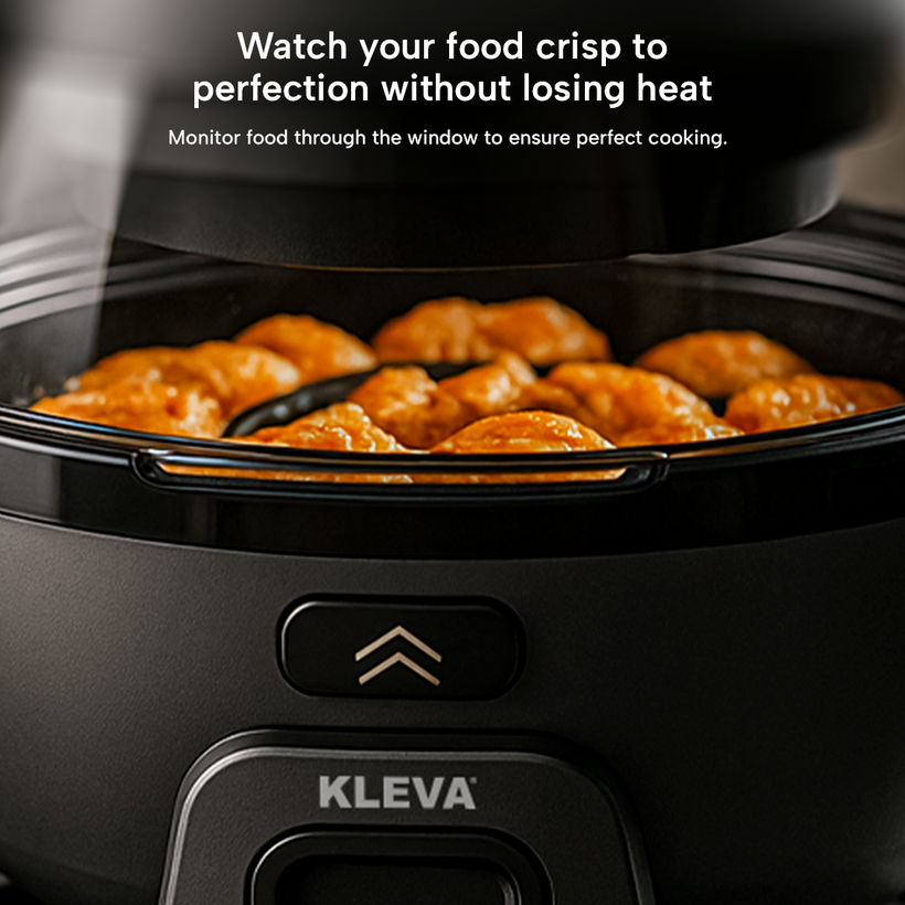 Kleva® Spin Crisp Rotating Digital Air Fryer 6L - 360° Auto Rotating C ...