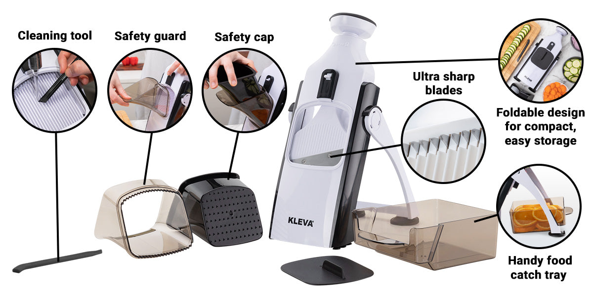 Kleva Safety Slicer™️ One-Push XL Vegetable Slicer + BONUS Peeler + Co – Kleva Range - Everyday ...
