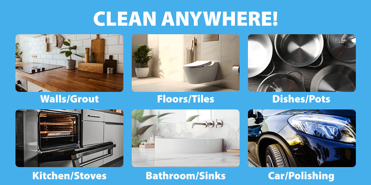 KRAPOF® Electric Cordless Tough Scrub Excel with 7 Replaceable Cleanin ...