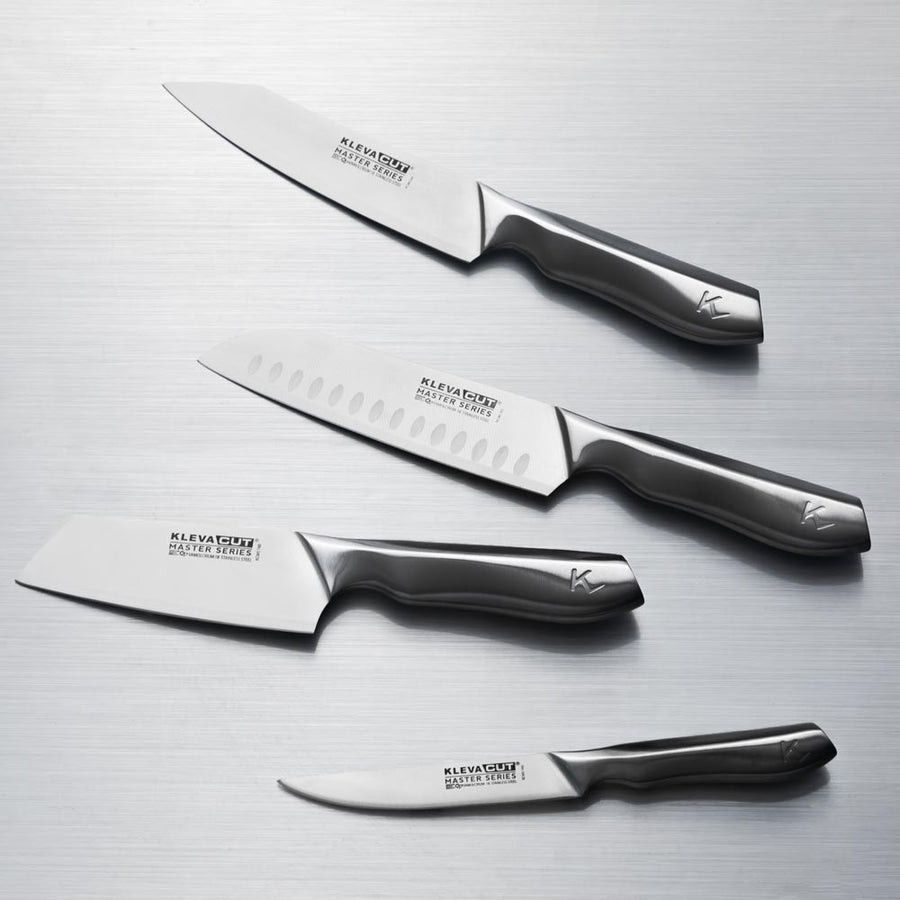 KlevaCut® LIMITED EDITION 4 Piece Premium Knife Set With BONUS Bamboo ...
