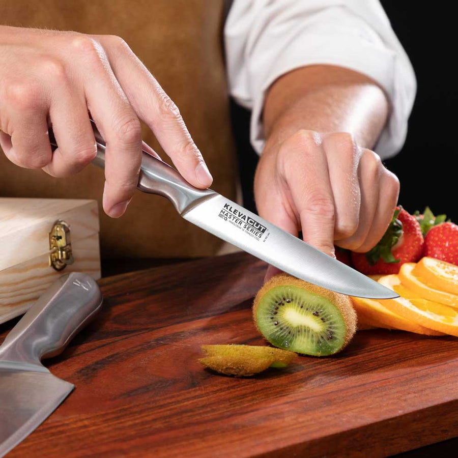KlevaCut® LIMITED EDITION 4 Piece Premium Knife Set With BONUS Bamboo ...