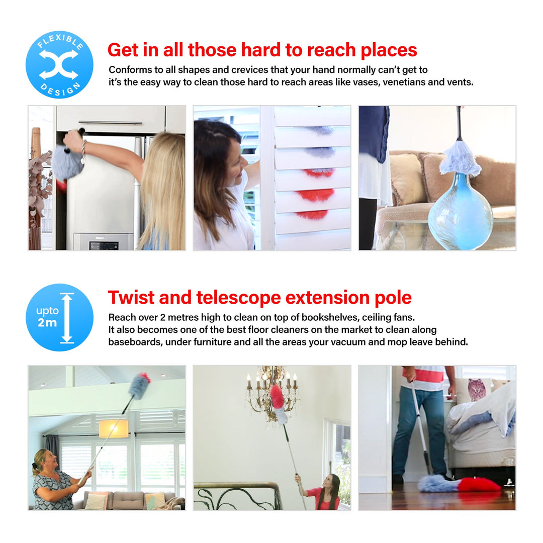 Miracle Magnetic Duster® With BONUS Extension Pole - Kleva Range ...