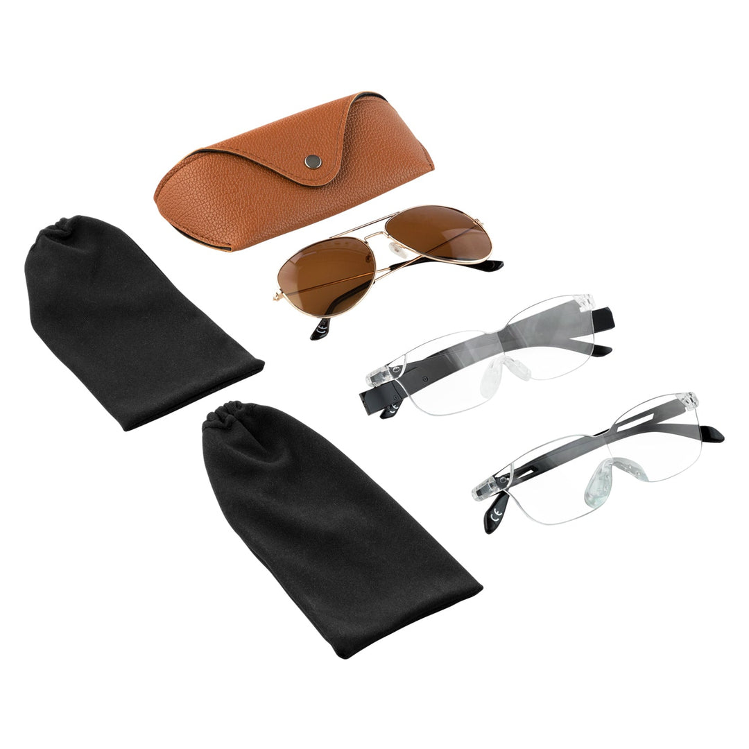 Zoom Vision+ Magnifying Glasses With Built In LED Lights - Kleva Range ...